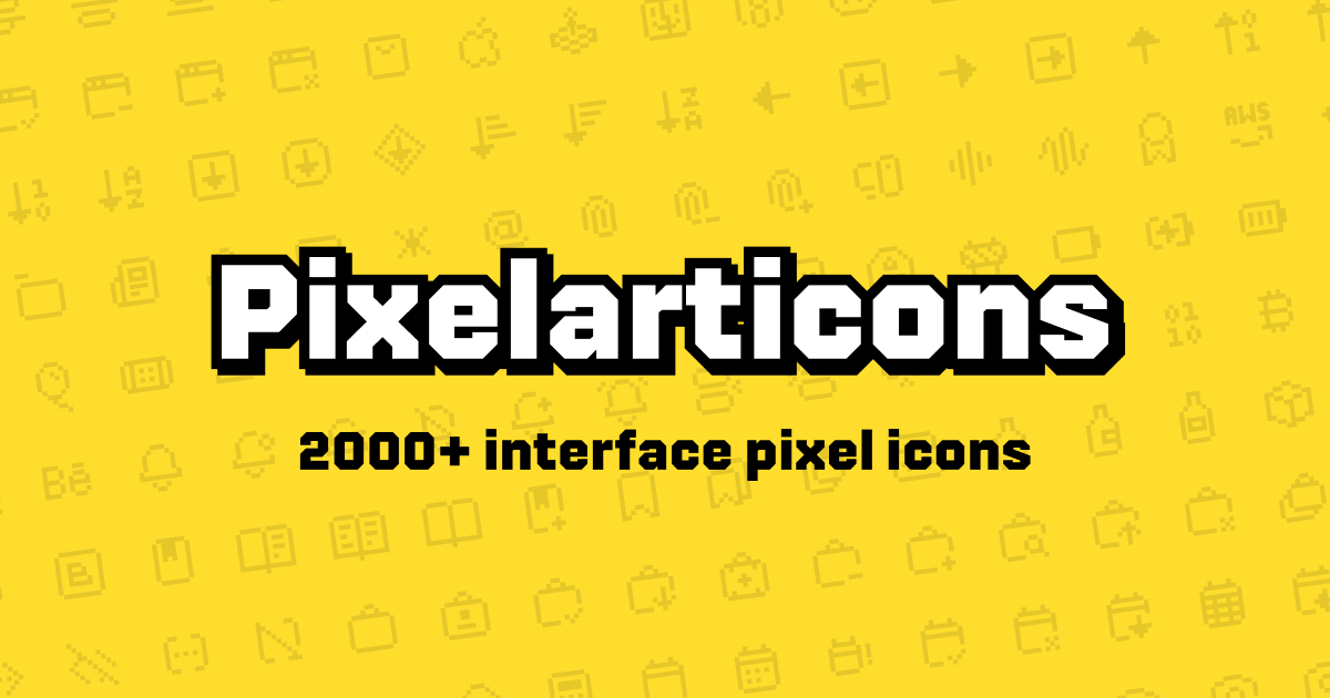 Pixelarticons 4159 Pixel Art Icons Free Pro